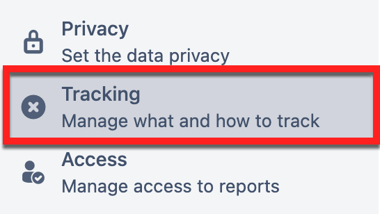 Manage Tracking