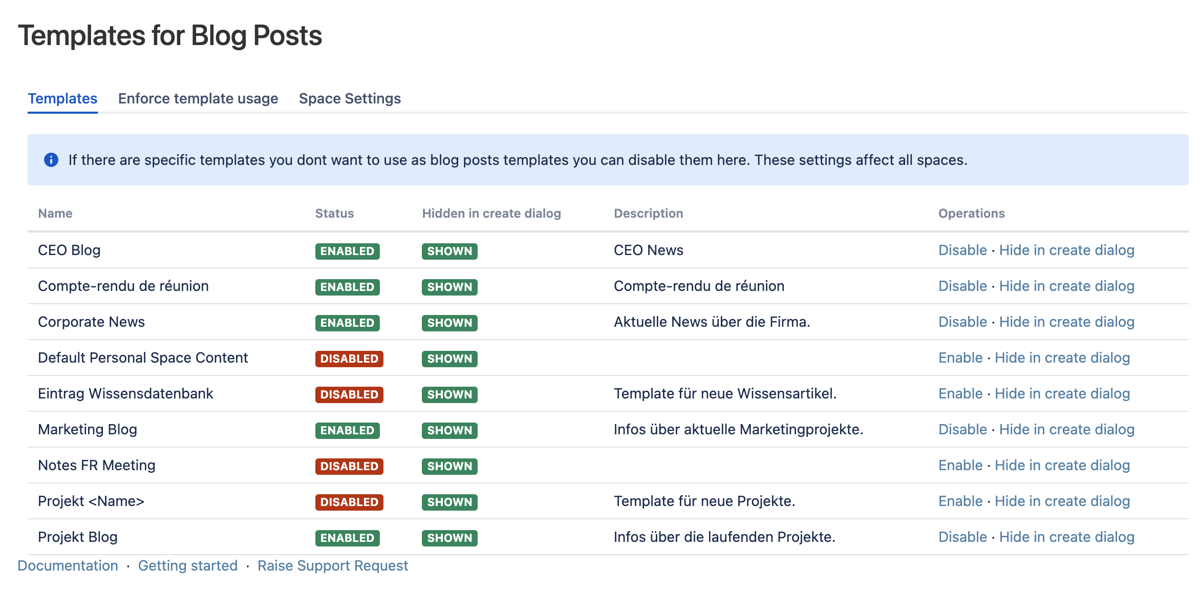 Overwrite the "Create" button