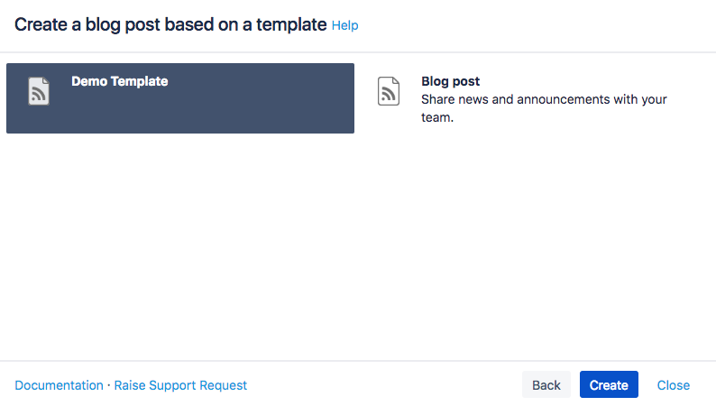 Templates for Blog Posts for Confluence
